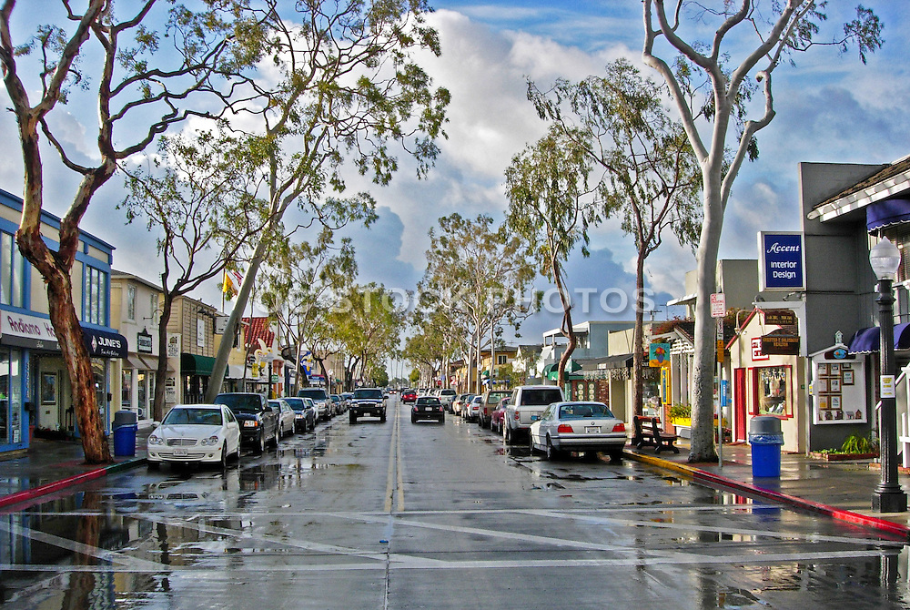 Balboa Island Main Street After A Rain Storm | SoCal Stock Photos & OC ...