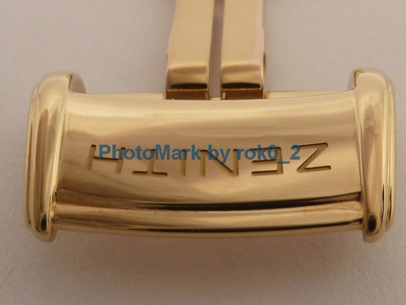 ZENITH 18K 18ct 18kt ROSE GOLD 16mm Deployment Deployant Buckle Clasp ...